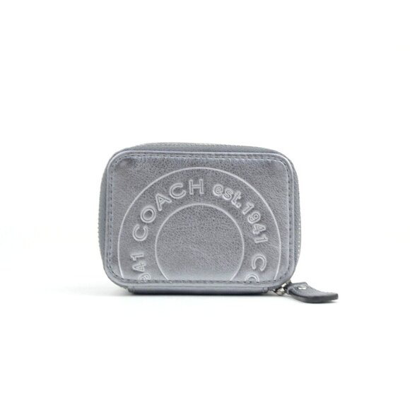 Coach | Accessories | Coach Metallic Silver Leather Triple Pill Bottle ...